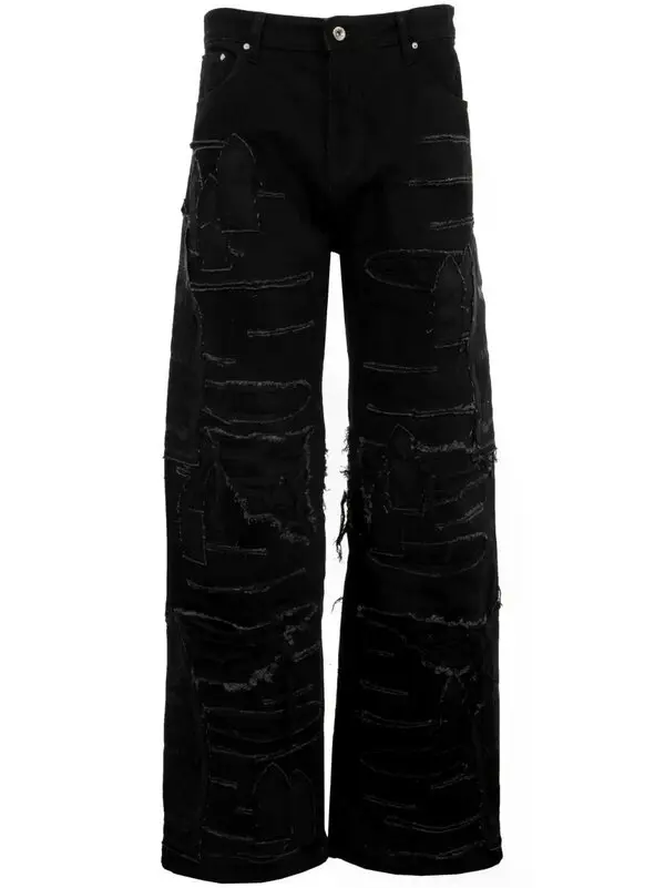 WHO DECIDES WAR Ultra Flare Windowed Jeans - Black