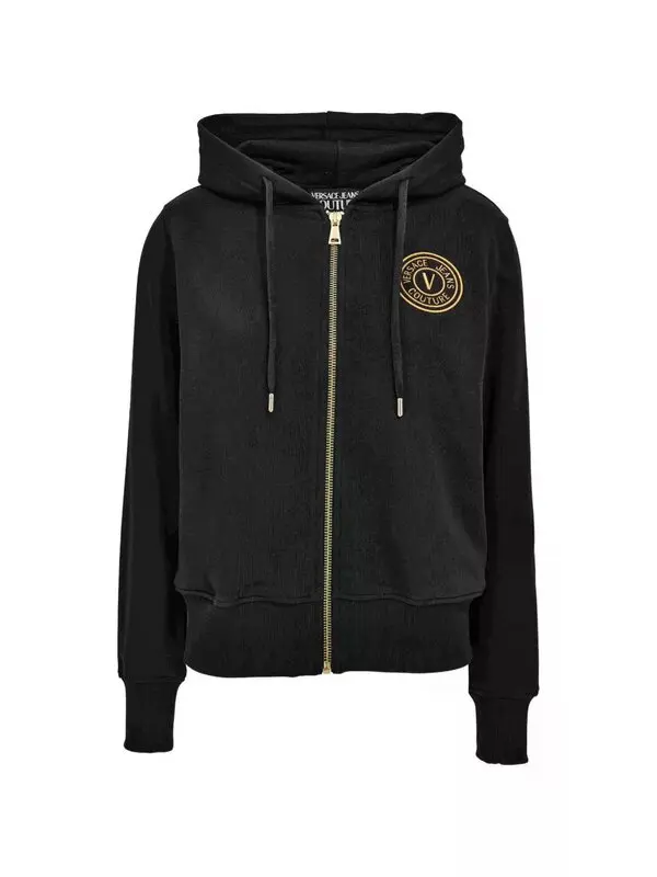 Versace V-emblem Zip-up Hoodie