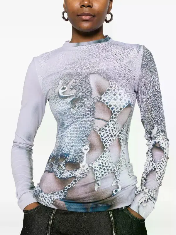 VICTOR CLAVELLY Long-sleeve T-shirt With Graphic Print