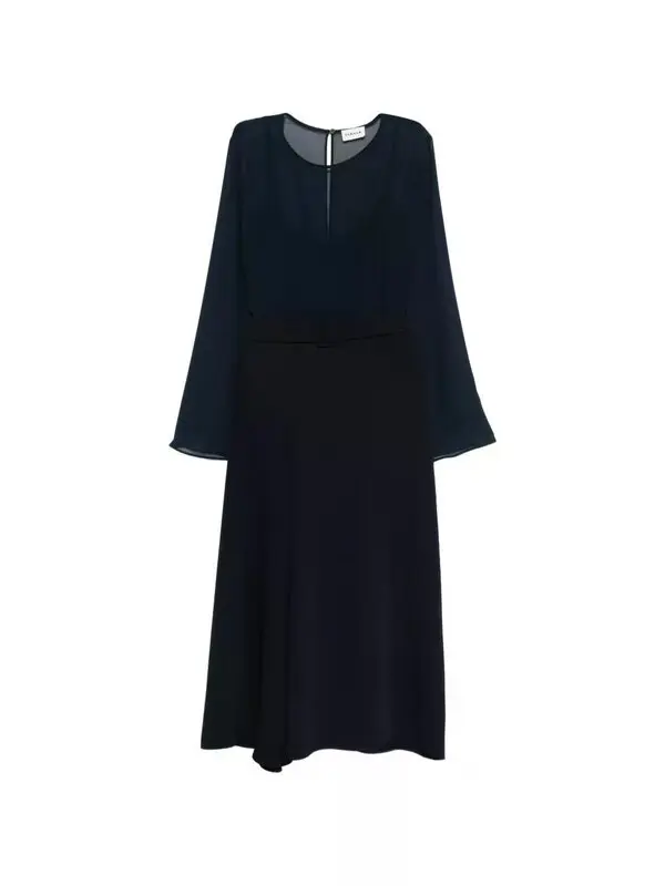 P.a.r.o.s.h Belted Flared Dress - Blue