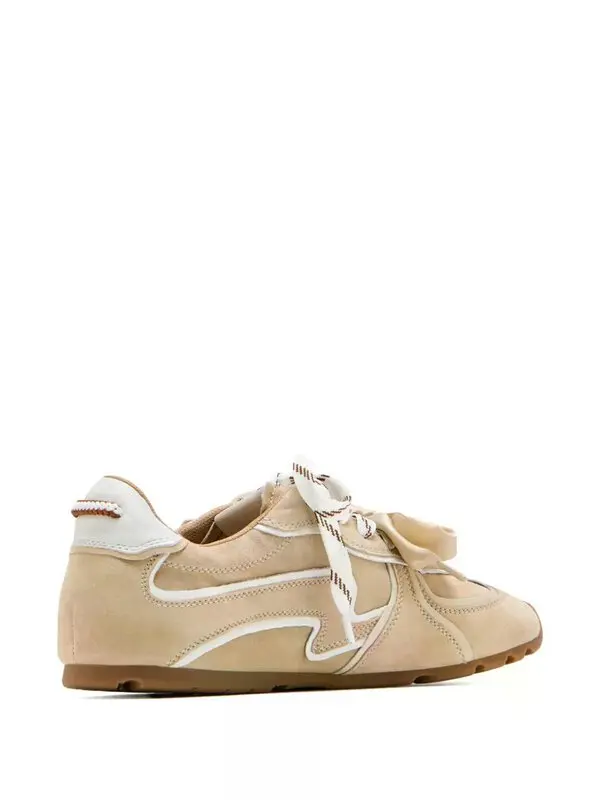 NAKED WOLFE Adorad Lace-up Sneakers With Bow Detail - Neutrals