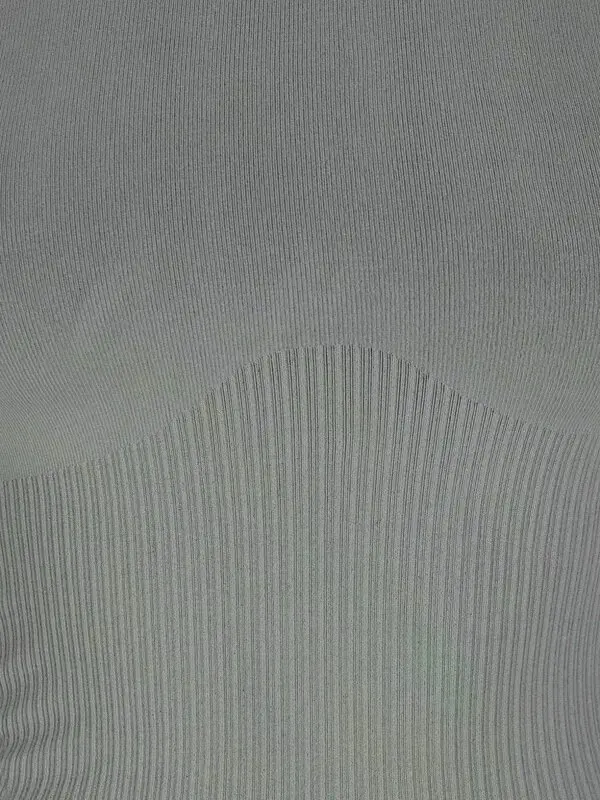 Fendi Monogrammed Ribbed Turtleneck Top