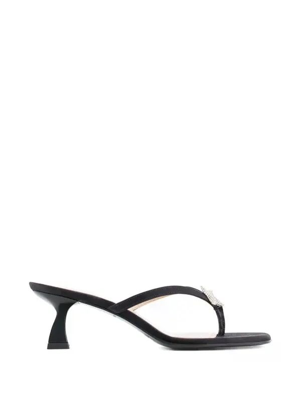 NODALETO Dona Ariel Star Embellishment Sandals - Black