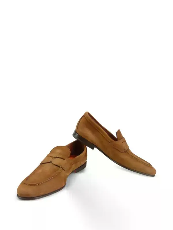 Santoni Penny Loafers - Brown