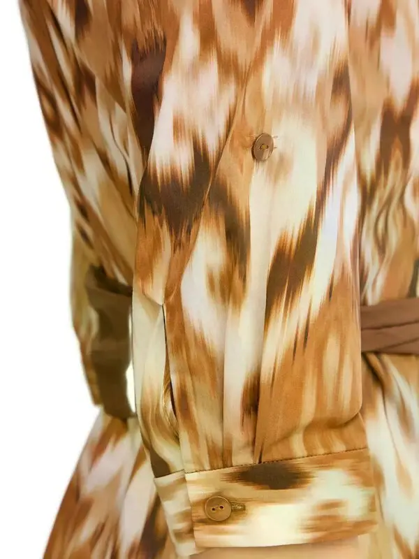 Luisa Spagnoli Patterned Shirt Dress With Tie Belt