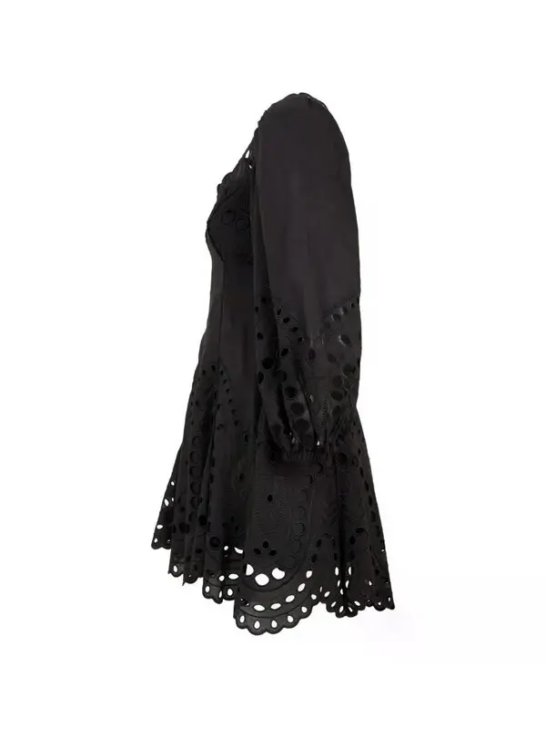 Charo Ruiz Ibiza Esmare Scalloped Embroidered Mini Dress