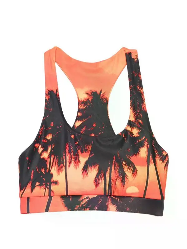 BLUE SKY INN Tropical Sunset Sports Bra - Orange