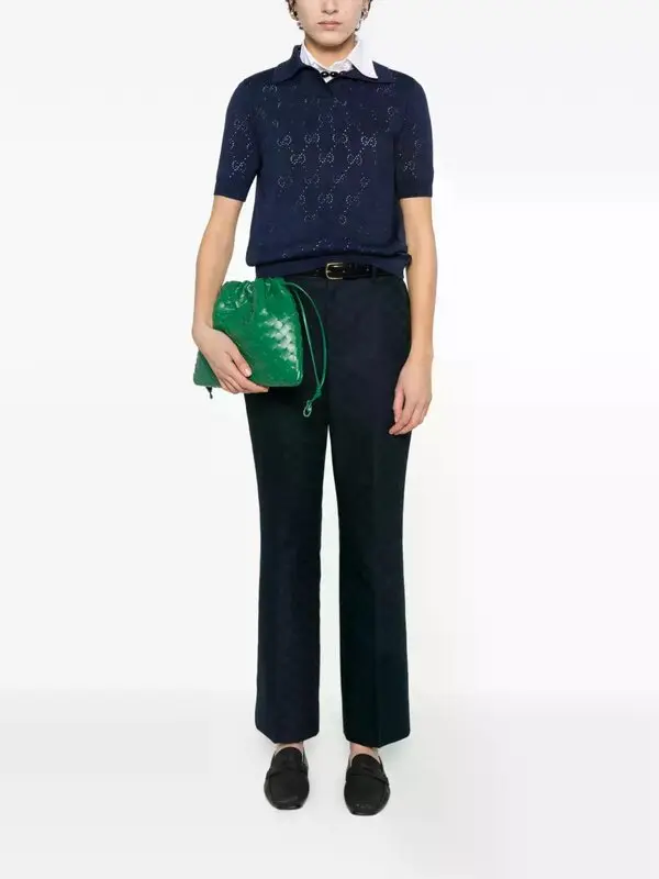 Gucci Gg Pointelle Polo Top
