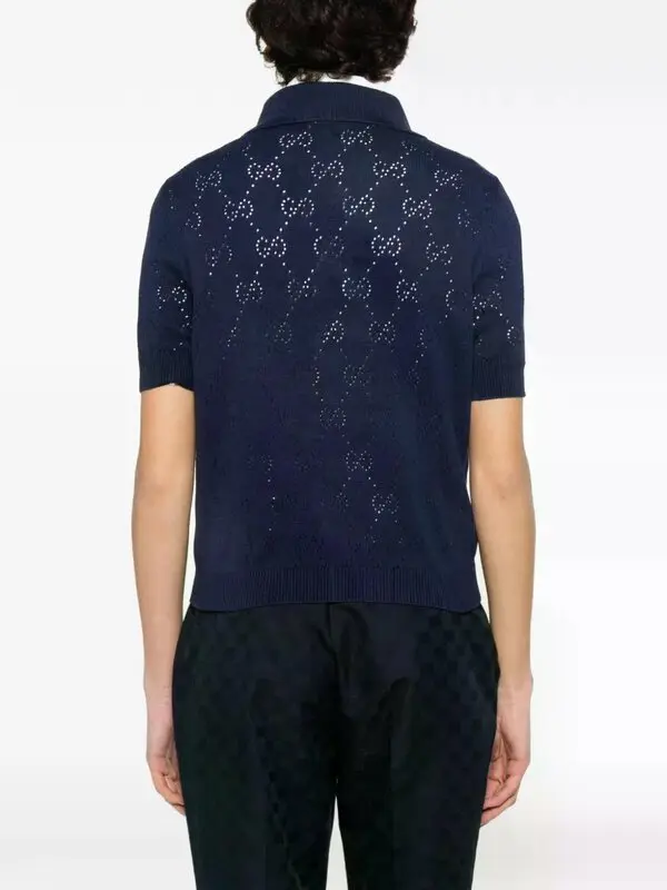 Gucci Gg Pointelle Polo Top