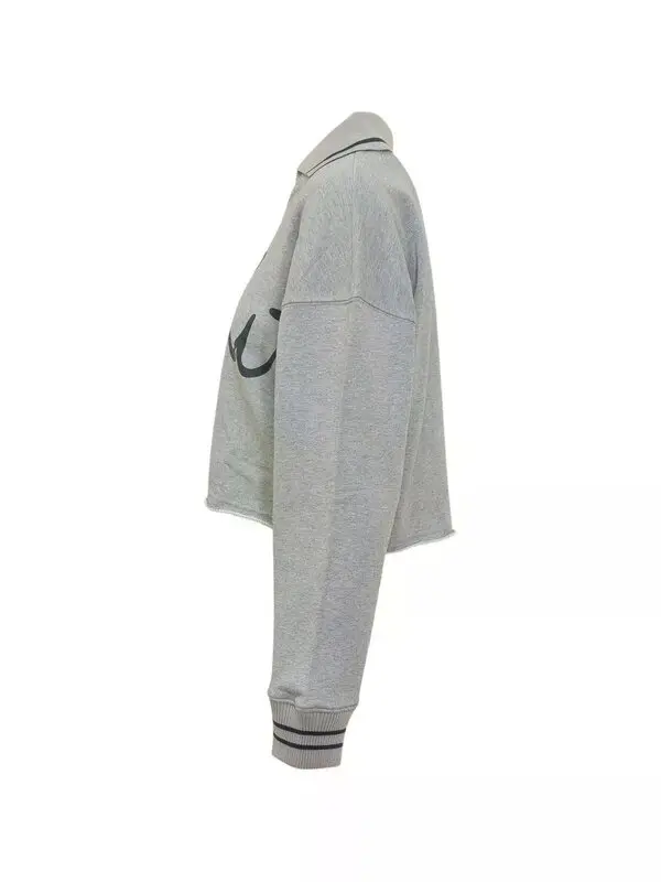 Off-White Cropped Sweatshirt With Logo Print