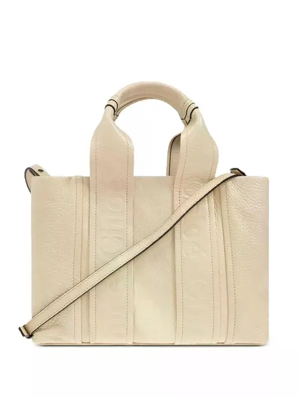 Chloé Small Embossed Tote Bag - Neutrals