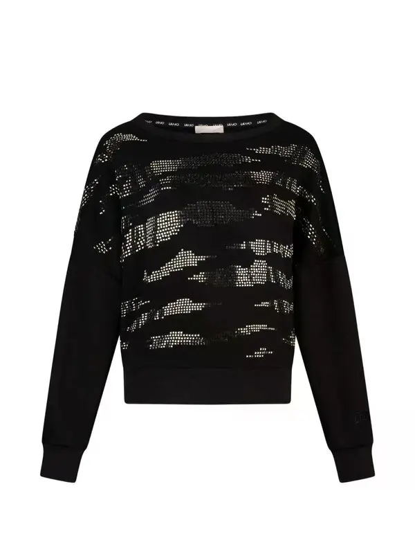 Liu Jo Sweatshirt With Stud Embellishments - Black