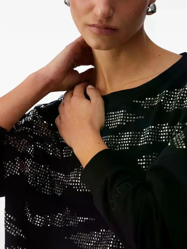 Liu Jo Crew-neck Sweatshirt With Stud Embellishments