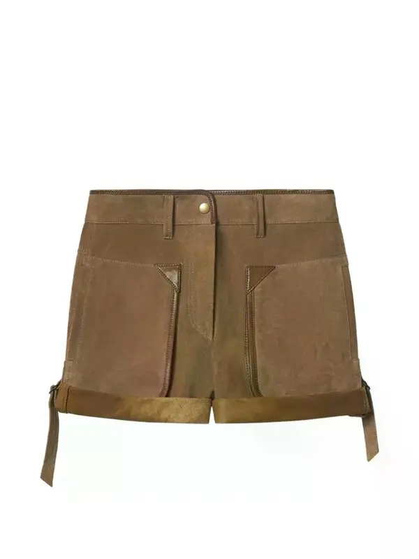 Isabel Marant Étoile Suede Patch Pocket Shorts - Brown