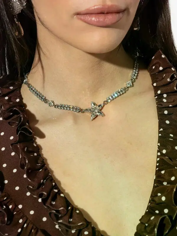Alessandra Rich Tone Star Pendant Necklace