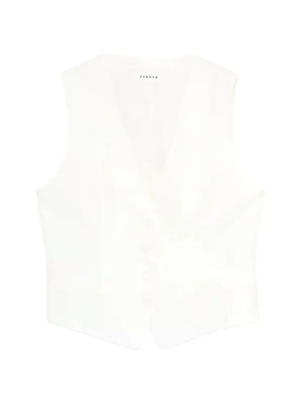 P.a.r.o.s.h Sleeveless V-neck Waistcoat - Neutrals
