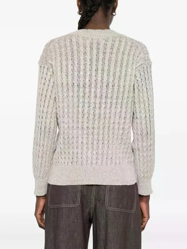 Brunello Cucinelli Sequin Embellishment V-neck Sweater