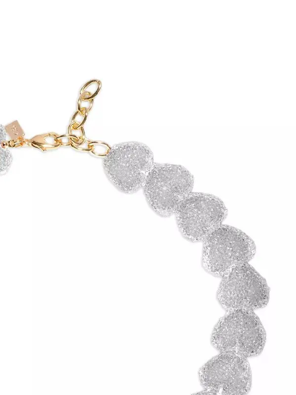 CRYSTAL HAZE Jelly Heart Necklace - Silver