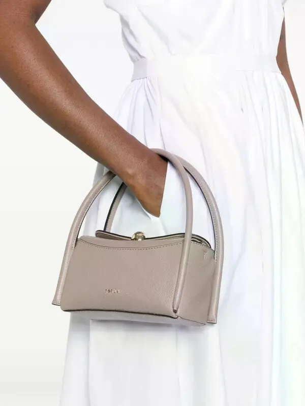 Furla Top Handle Shoulder Bag With Gold-tone Hardware - Neutrals