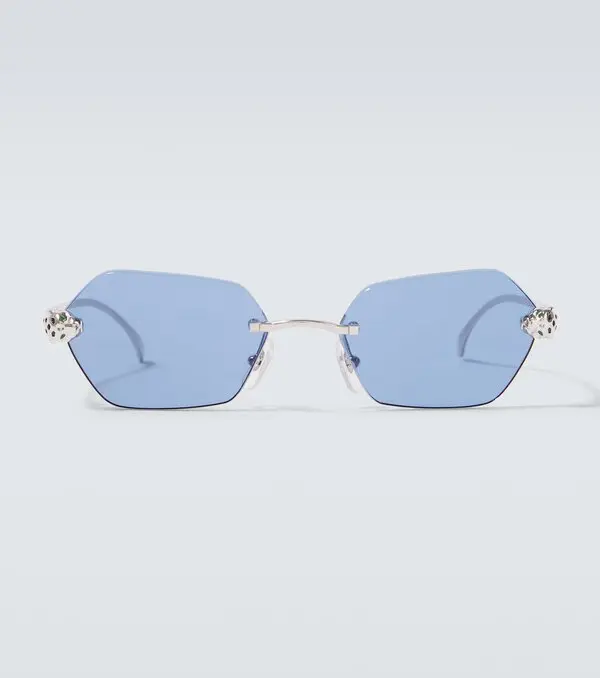 Cartier The Panthère De Octagon Sunglasses - Silver