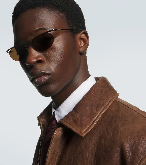 Saint Laurent Sl 862 Oval Sunglasses - Brown