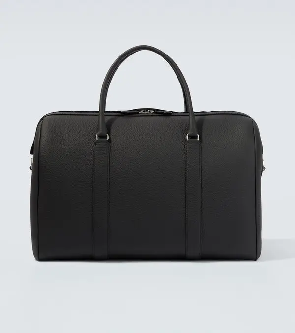 THE ROW Iowa Leather Duffel Bag - Black