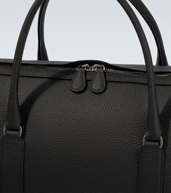 THE ROW Iowa Leather Duffel Bag - Black