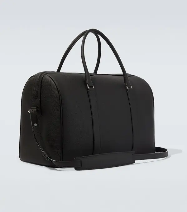 THE ROW Iowa Leather Duffel Bag - Black
