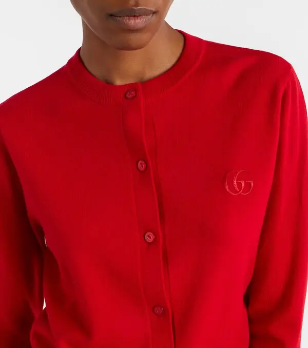 Gucci Double G Wool Cardigan