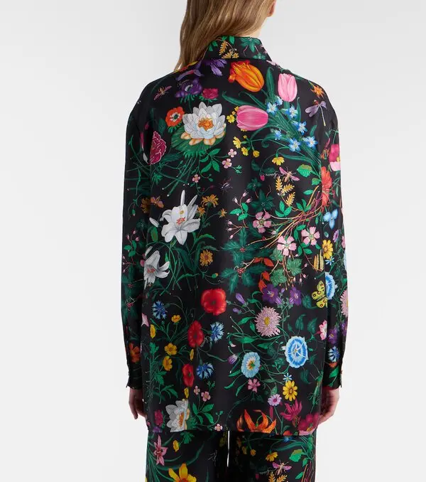 Gucci Flora Silk Twill Shirt