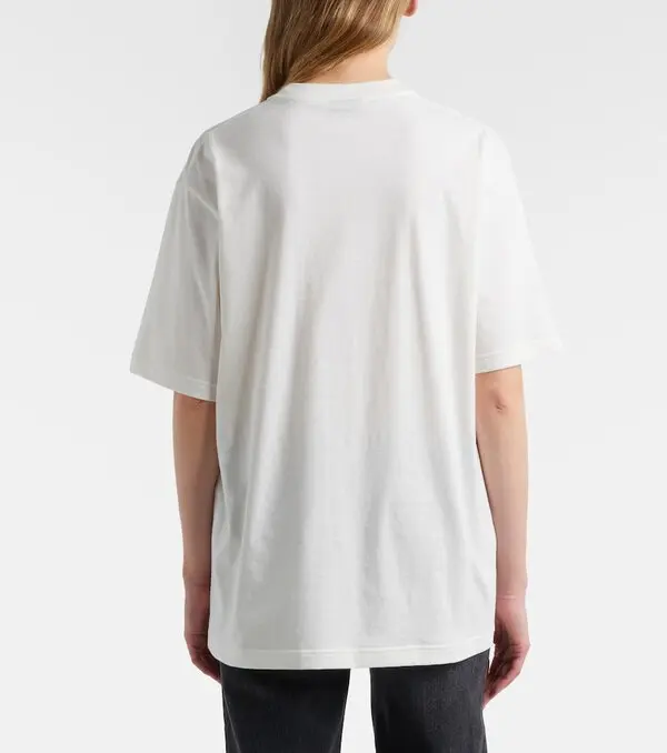 Gucci Logo Cotton Jersey And Silk T-shirt