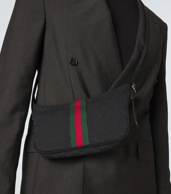 Gucci Gg Canvas Small Crossbody Bag - Black
