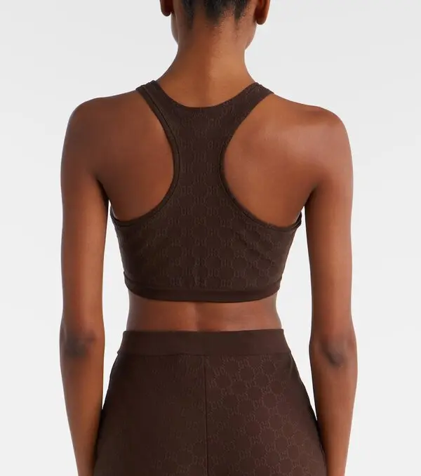 Gucci Gg Jersey Jacquard Sports Bra