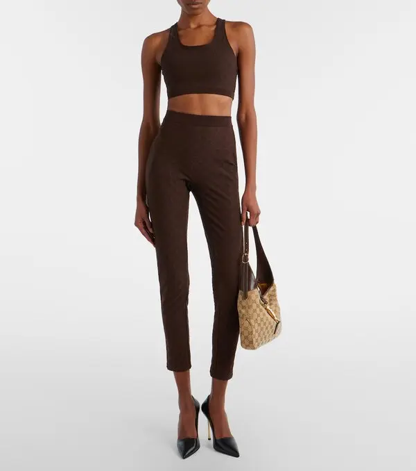 Gucci Gg Jersey Jacquard Sports Bra