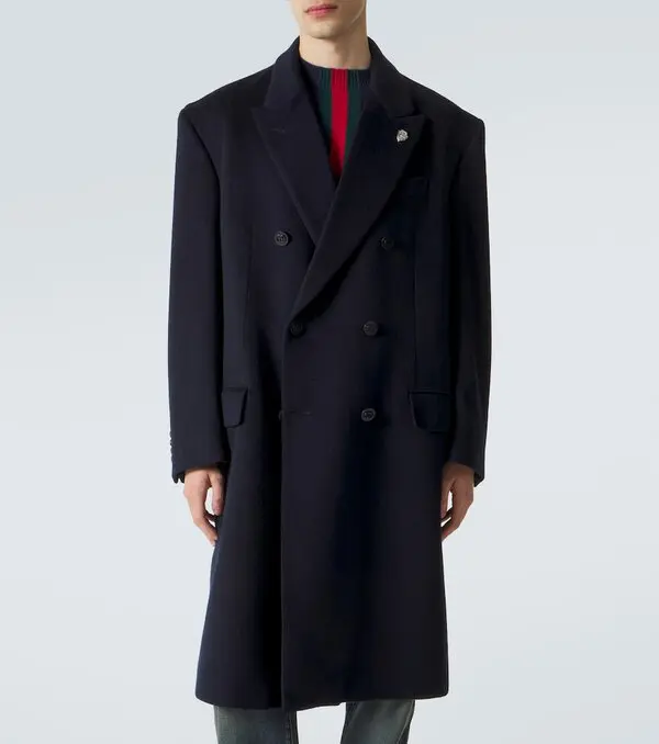 Gucci Double-breasted Cashmere Overcoat