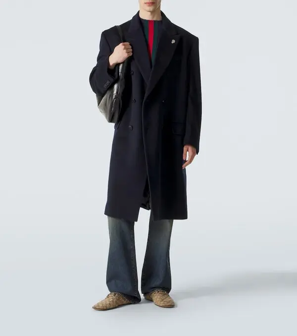 Gucci Double-breasted Cashmere Overcoat
