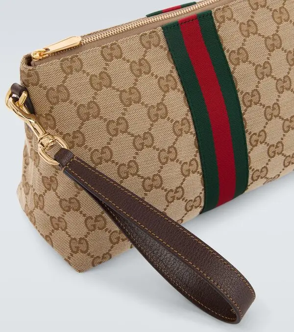 Gucci Gg Canvas Pouch With Strap