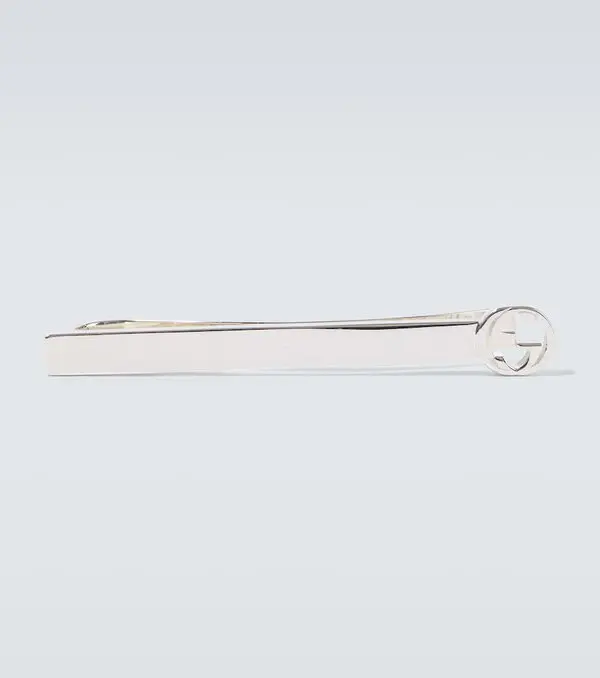 Gucci Interlocking G 925 Sterling Tie Bar - Silver