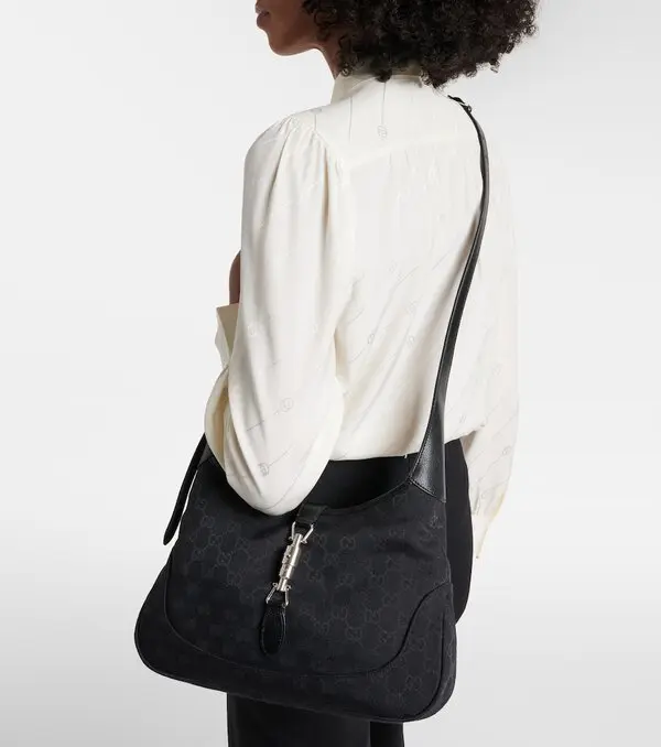 Gucci Jackie 1961 Small Canvas Shoulder Bag