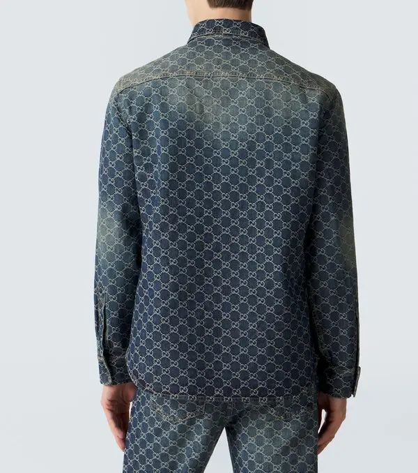 Gucci Gg Denim Jacquard Shirt