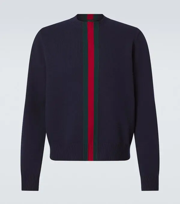 Gucci Web Stripe Wool Sweater