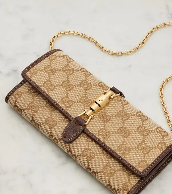 Gucci Jackie Gg Canvas Clutch