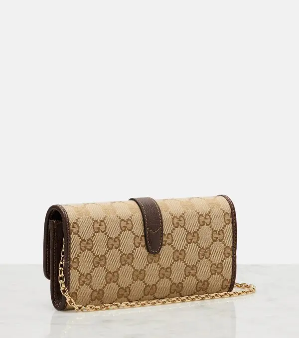 Gucci Jackie Gg Canvas Clutch