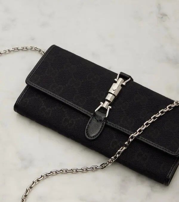 Gucci Jackie Gg Canvas Clutch