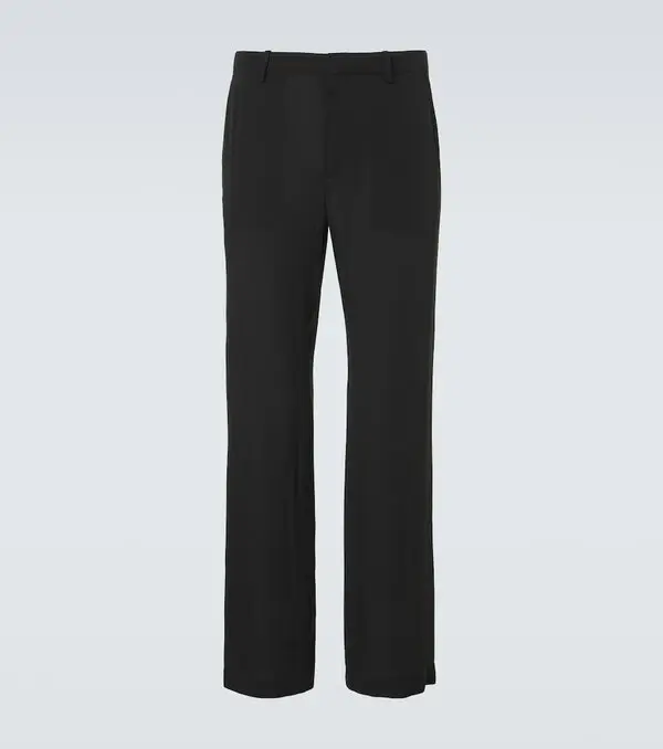 Gucci Silk Satin Georgette Wide-leg Trousers