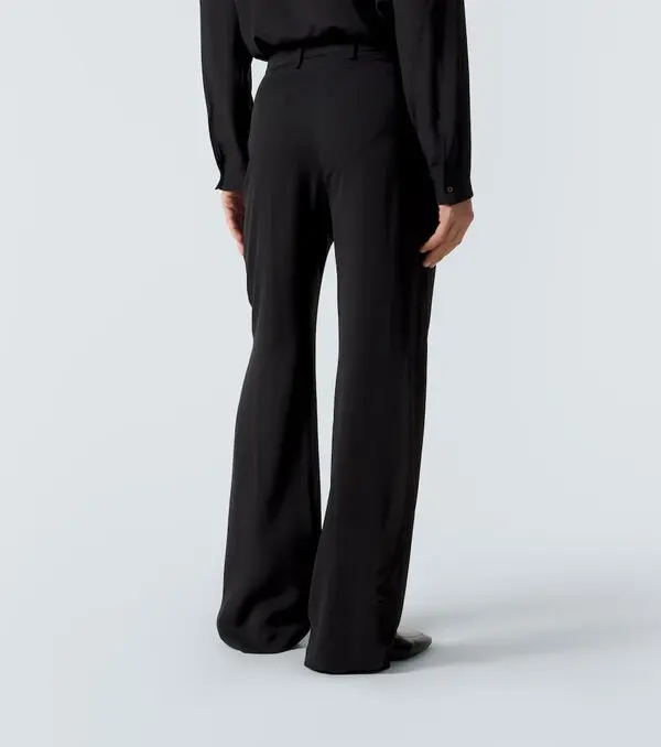 Gucci Silk Satin Georgette Wide-leg Trousers