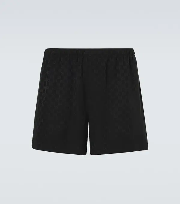 Gucci Gg Silk Jacquard Shorts