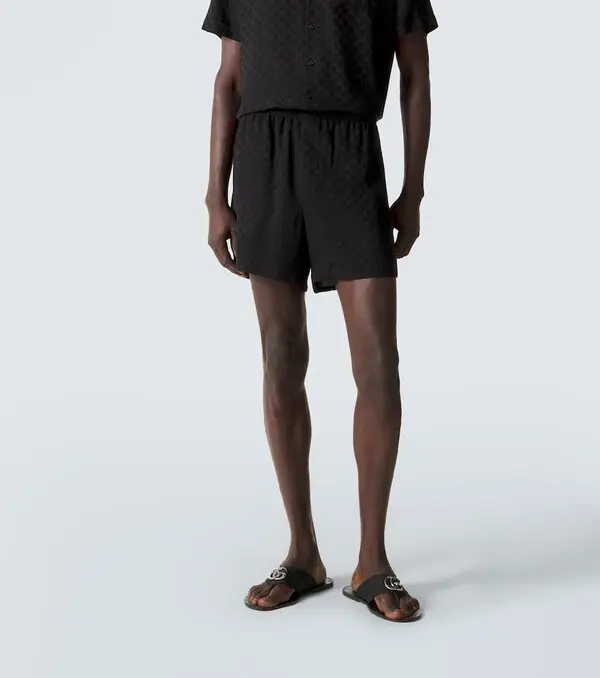 Gucci Gg Silk Jacquard Shorts