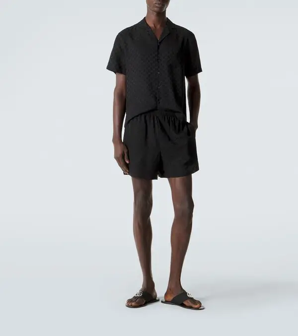 Gucci Gg Silk Jacquard Shorts