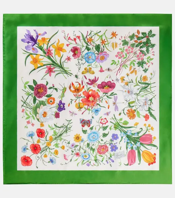 Gucci Flora Silk Twill Scarf - Multicoloured
